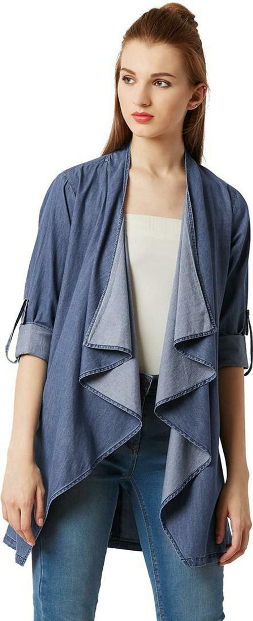 Buy Miss Chase Women Blue Solid Cotton Single Shrug Online at Best Prices in India - JioMart.