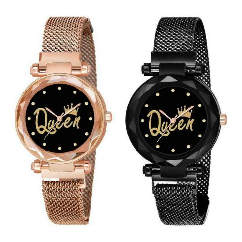 Buy DAINTY Quartz Movement Analogue Display Multicolor Dial and Leather ...