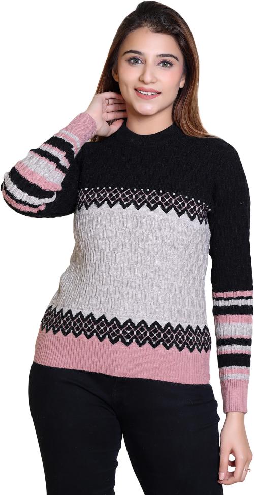 Buy Leza Multi Color Colorblock Acrylic Single Winter Wear Online at ...