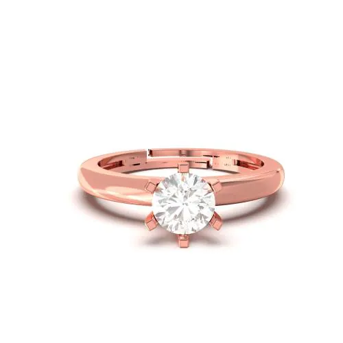 Buy Zalkari Round 925 Sterling Silver Solitaire Womens Wedding Ring Online at Best Prices in ...