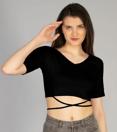 Buy AD2CART A4349 Womendrop shoulder VNeck Half Sleeve Criss CrossTop ...