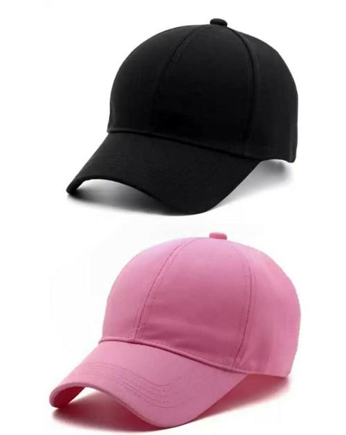 Buy Bayema Men Cotton Solid Baseball Cap (Pack Of 2) Online at Best ...