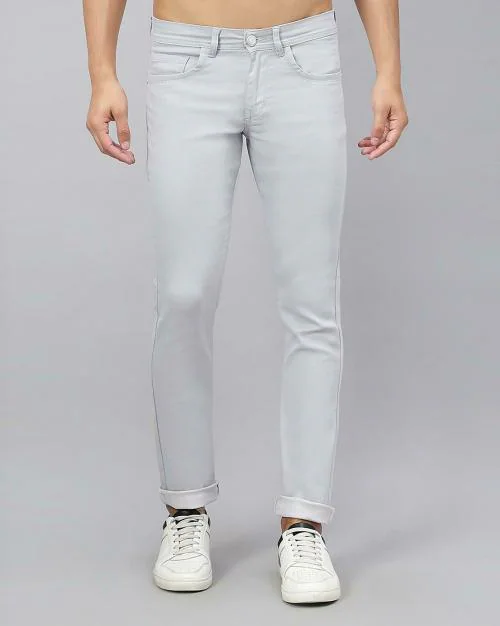 Buy TCI TRUE COLORS OF INDIA Men Grey Denim Men'S Stretchable Jeans ...