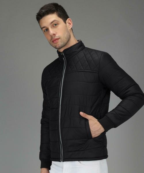 Buy Christy World Men BLACK Quilted Jacket Online at Best Prices in ...