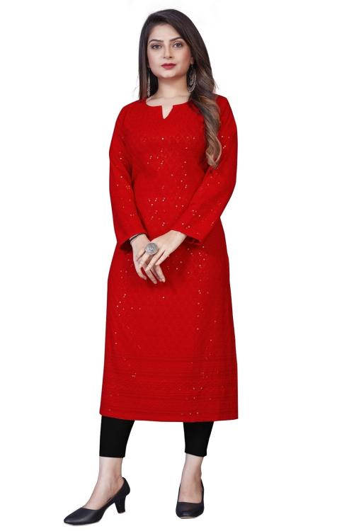 Buy New Designer Chand Tara Kurtis - Red, 2XL Online at Best Prices in ...