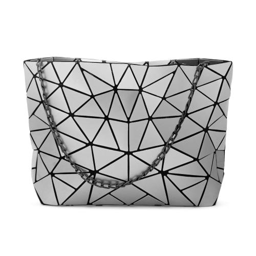 Buy NUFA Silver Geometric Holographic Women's Sling Bag | Sling Chain ...
