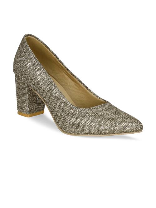 Buy Get Glamr Women Copper Women Copper Synthetic Textured Pumps Online ...