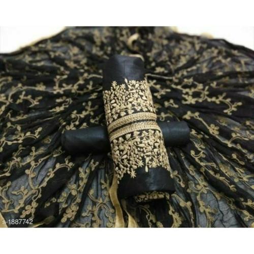 Buy GURHAL Embroidered Cotton Unstitched Dress Material Multicolour ...