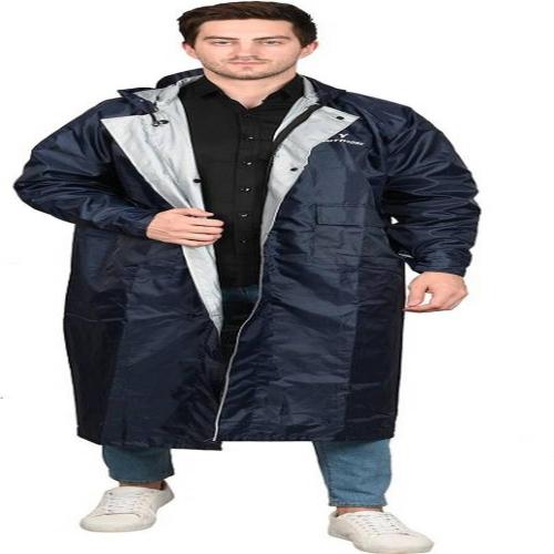 Buy YOUTH ROBE Men Blue Solid Polyester Raincoat with Bag - XL Online ...