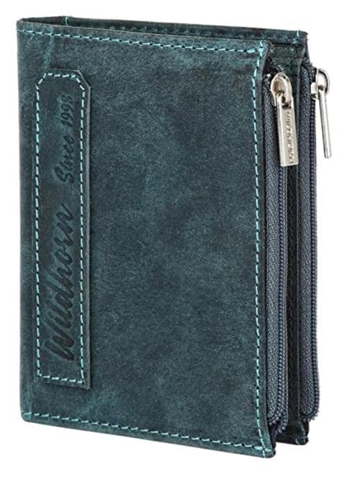 Buy Wildhorn Men Blue Rfid Blocking Top Grain Ultra Strong Stitching ...