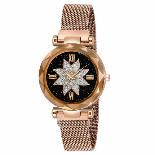 Buy ILOZ New Luxurious Looking Rose flower Dail Magnet Buckle Starry ...