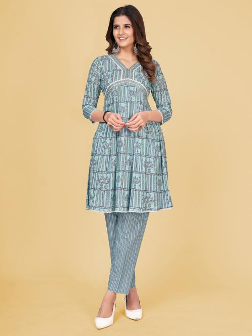 Buy Avsar Women's Pure Cotton Flared Short Top and Pant-2XL Online at ...