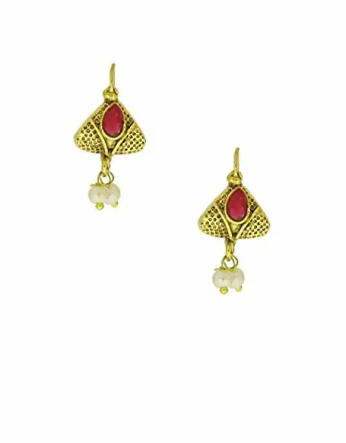 Buy Anuradha Art Jewellery Gold Plated Traditional Clip On Bugadi Earrings (Women) Online at ...