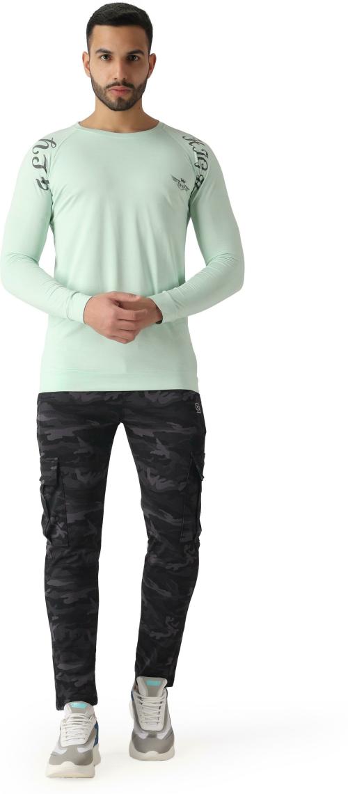 Buy ND Sports Men Pista, Black Printed Fleece Track Suit 2XL Online at ...