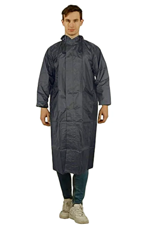 Buy Neekshaa Men Solid Rain Coat/Overcoat with Hoods and Side Pockets ...