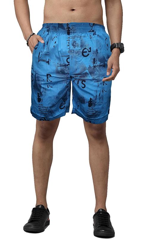 Buy RJ Craze Men Persian Blue Cotton Shorts (2Xl) Online at Best Prices in India - JioMart.