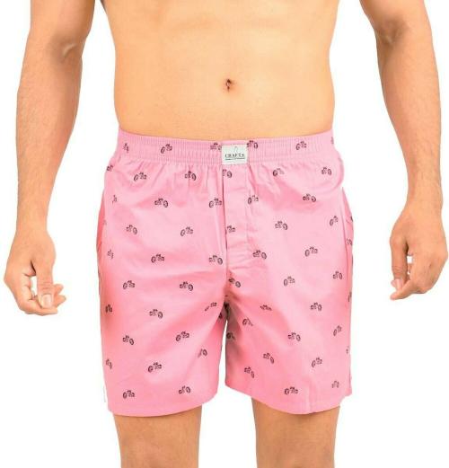 Buy SUPERSQUAD Men Pink Printed 100% Cotton Single Boxers Online at ...