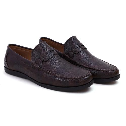 Buy Advick Black Casual Shoes For Men Slip On SL-L103-BRN-9 Online at ...