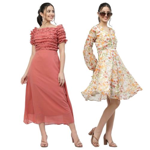 Buy Miss Ayse Western Multicolor Dress Pack of 2 Online at Best Prices ...