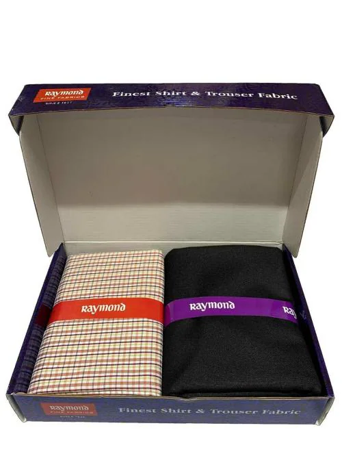 Buy Raymond Cotton Shirt & Trouser Fabric in Moments Box Packing (Shirt ...