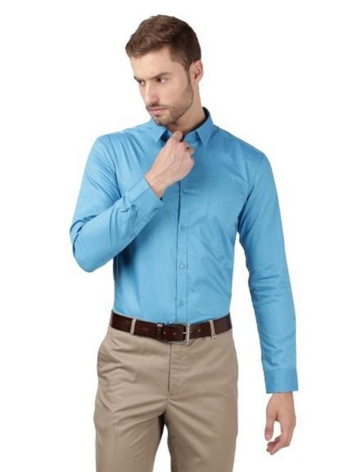Buy Otto Sky Blue Plain Shirt Relax Fit Luster_9 Size 42 Online at Best Prices in India - JioMart.