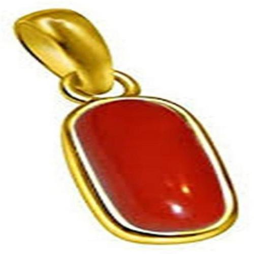 Buy Raviour Lifestyle Red Coral Moonga 100%Original Gemstone Pandents Ruby Brass Pendant Online ...