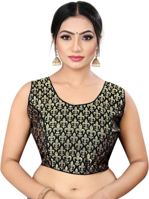 Buy Hyphoria Women Black Jacquard Woven Design Blouse Online at Best ...