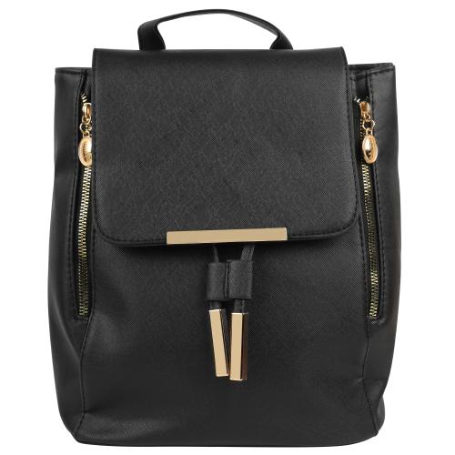 Buy Regular Size Black Flap Back pack for College Girls Online at Best ...