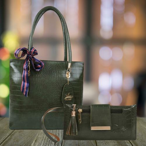 Buy Fances Women Green Handbag (Pack of: 2) Online at Best Prices in ...
