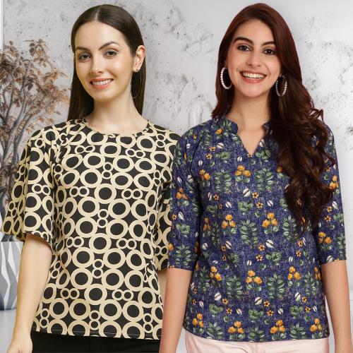 Buy Poshyaa Premium Trendy Tops & Tunics For Women - Pack of 2 Online ...