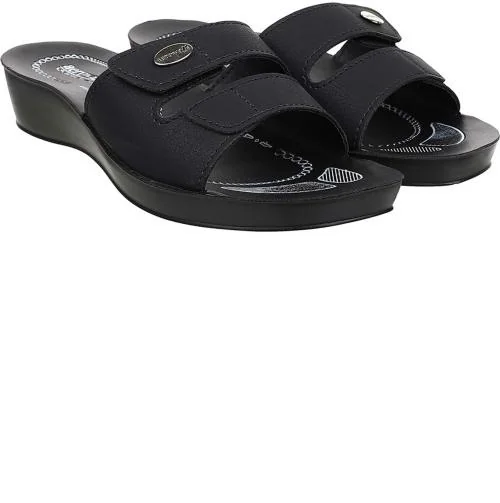 Buy Aerowalk Women Black Wedges Sandal (8) Online at Best Prices in ...