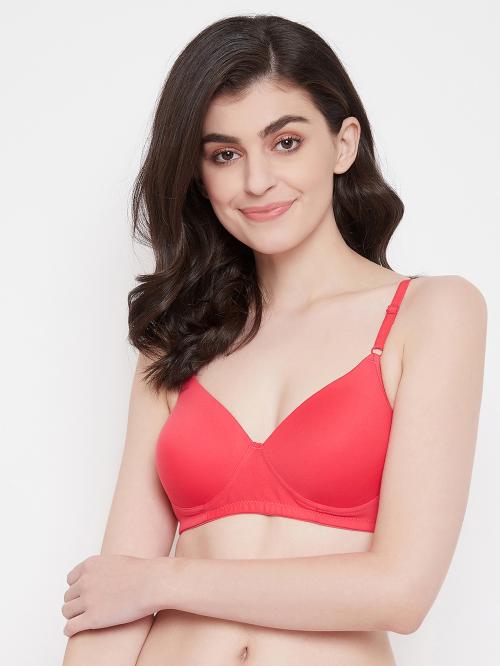 Buy Clovia Pink Solid Cotton Single Full Coverage Bra Online at Best Prices in India - JioMart.
