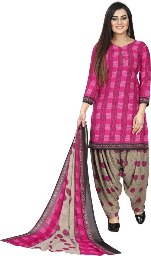 Buy GEE NEXT CREATION BELIEVING IN NEXT Women Multicolor Printed Crepe Single Unstitched Dress ...