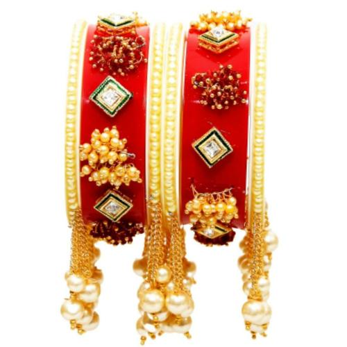 Buy Zindura Red Kangan set for Girls (Pack of 2) Online at Best Prices ...