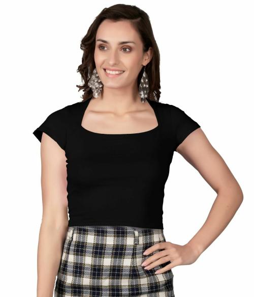 Buy AD2CART VA4103 Women Triangle Neck Butterfly Sleeve Stylish Crop ...