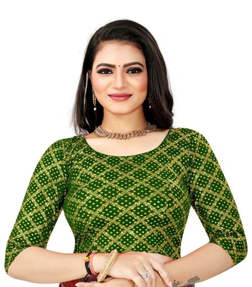 Buy ANAISHA CREATION FOIL PRINT STRECHABLE BLOUSE Online at Best Prices ...