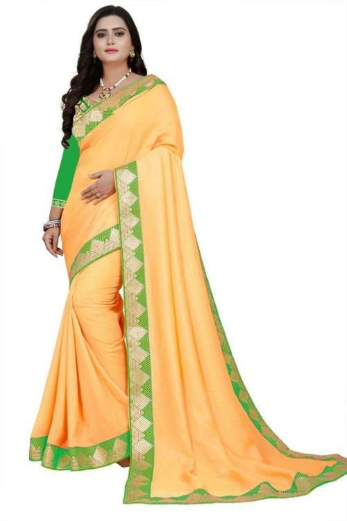 Buy sareya veela Chanderi Women Yellow Solid Silk Blend Sarees Online ...