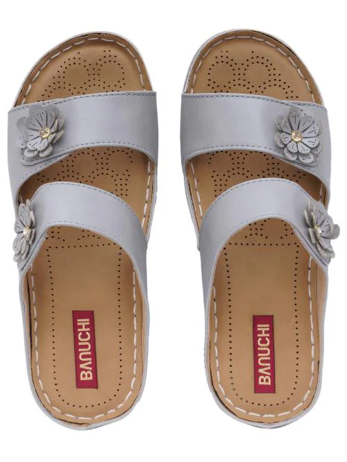 Buy Banuchi women Grey wedges bellies Online at Best Prices in India ...