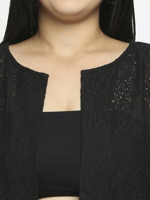 Buy Style Quotient Women Black Plus Size Shrug Online at Best Prices in ...