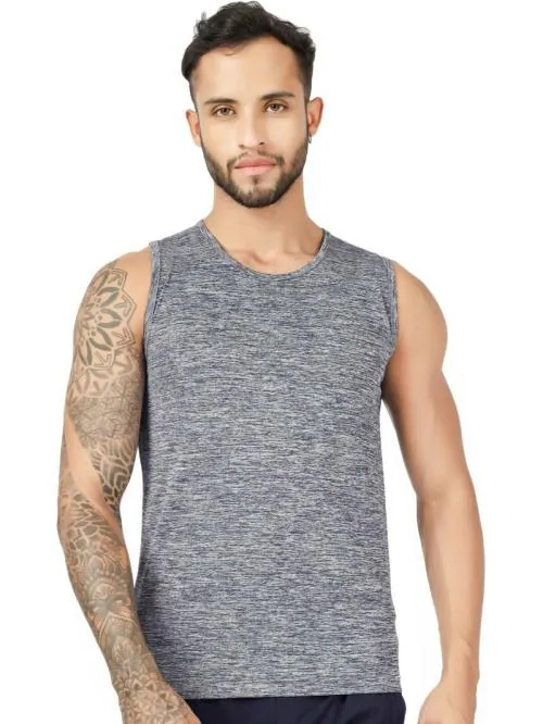Buy BlueFicus Grey Solid Cotton Fabric Vest Sando for Men (103-M ...