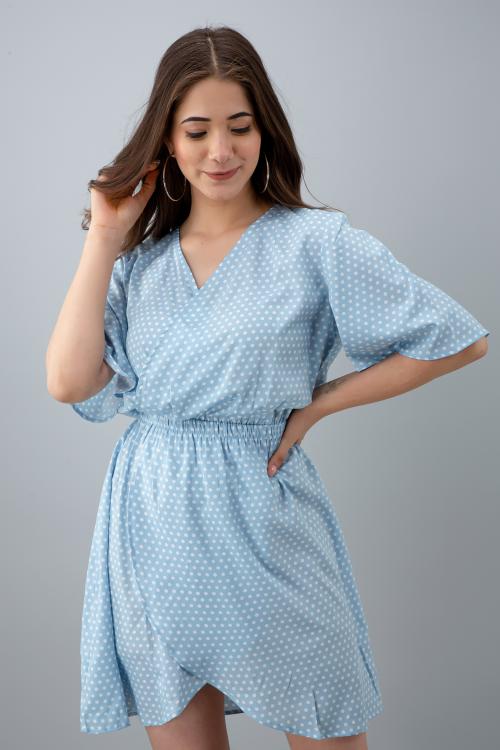 Buy Pretty Loving Thing Women Mini Dress Fit & Flare Sky Blue Online at ...