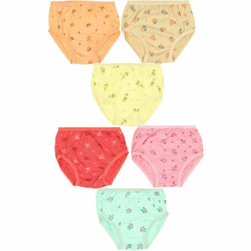 Buy YELLOWDELIGHT Girls Multicolor Cotton Pack Of 6 Panty (3 - 4 Years ...