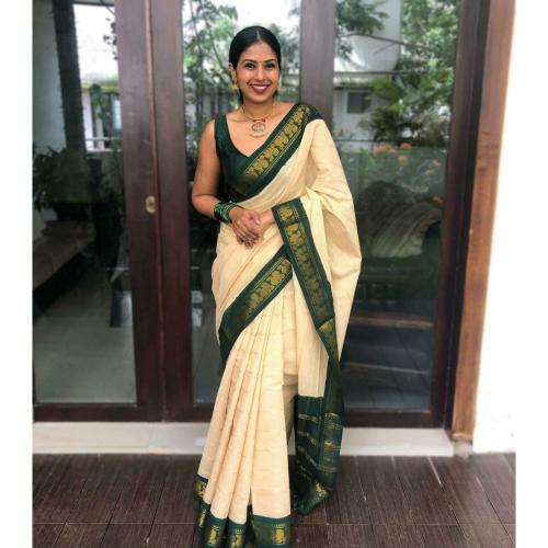 Buy NETSOPO Sari Sadi Saree-Motifs Silk-Saree Banasari-Saree Chiffon ...