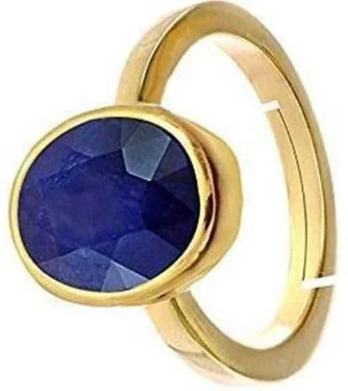 Buy Chopra Gems & Jewellery Gold Plated Brass Neelam Gemstone ...