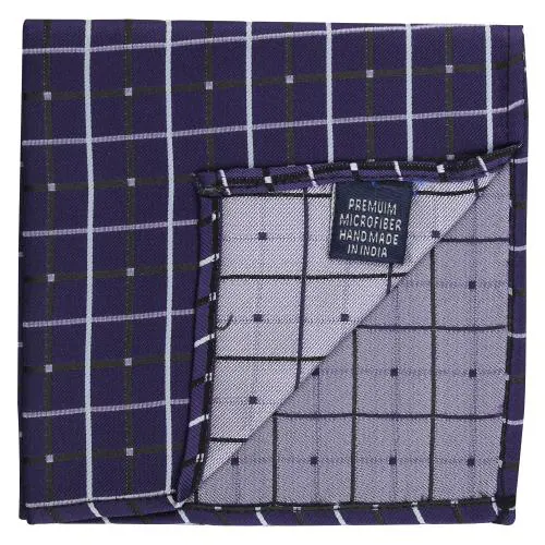 Buy Kavove Elegant Blue Checkered Pocket Square For Men Online at Best ...