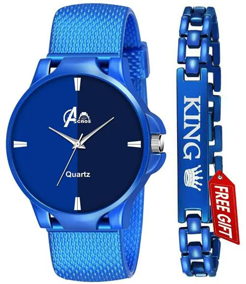 Buy Acnos Analog Blue Dial Blue Strap Watch For Men - (AC252/BLUE-KING) Online at Best Prices in ...