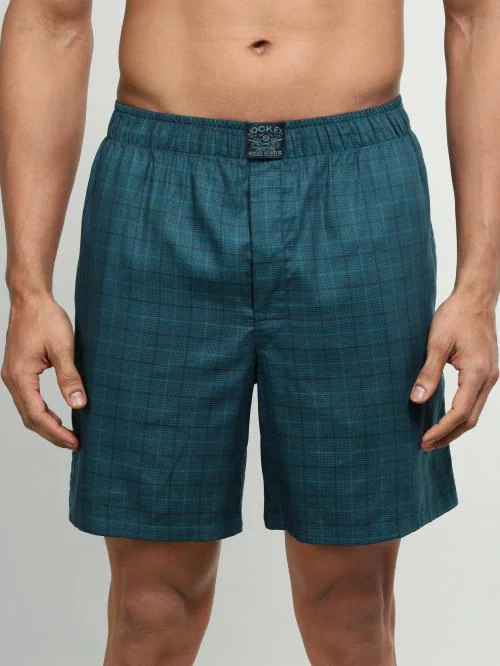 Buy Jockey HG18 Men's Tencel Lyocell Cotton Checkered Boxer Shorts with ...