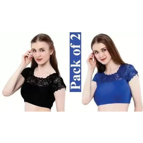 Buy SUNBRUST Women's Cotton Blend Short Sleeves Square Neck Self Design ...