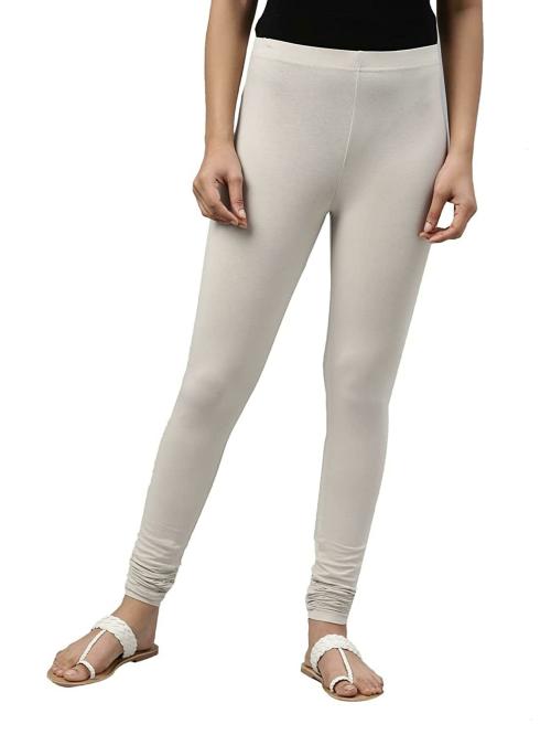 Go Colors Women White Solid Stretch Leggings - JioMart