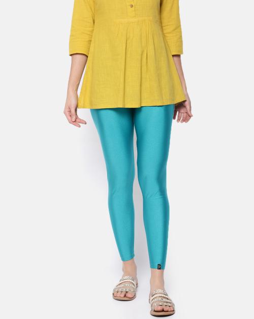 Buy TWIN BIRDS Women Blue Solid Nylon Shimmer Legging Online at Best Prices in India - JioMart.